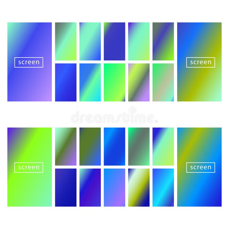 Mobile Screen Lock Display Collection of Colorful Backgrounds in Trendy ...