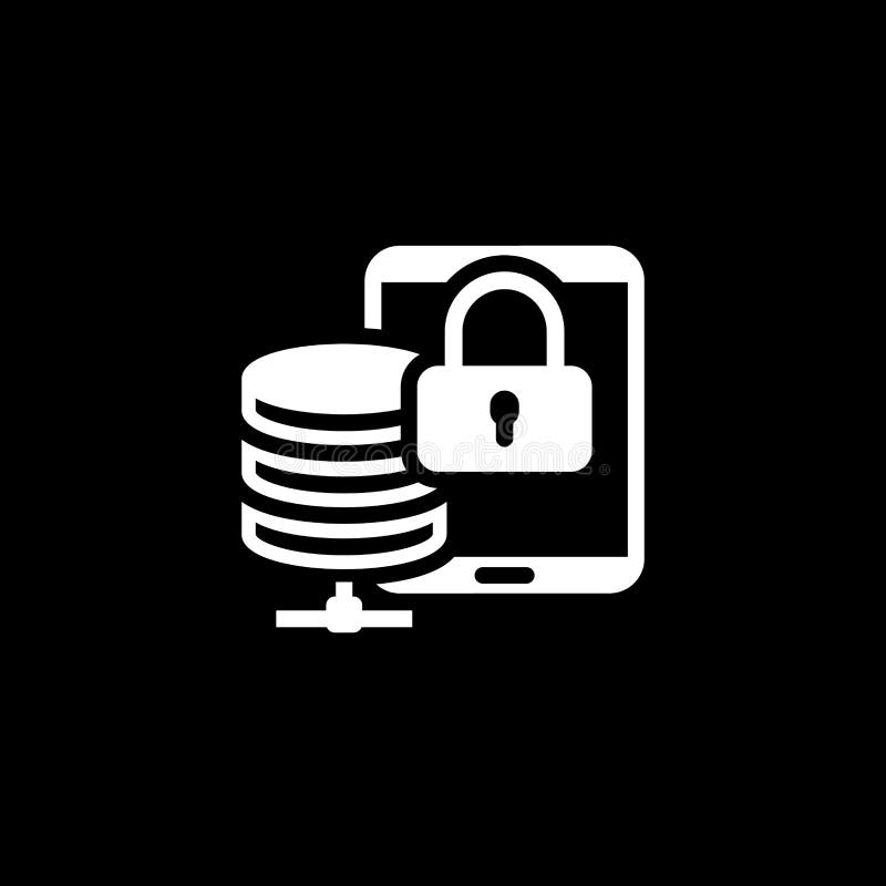Mobile Secure Storage Icon. Flat Design. Stock Illustration ...