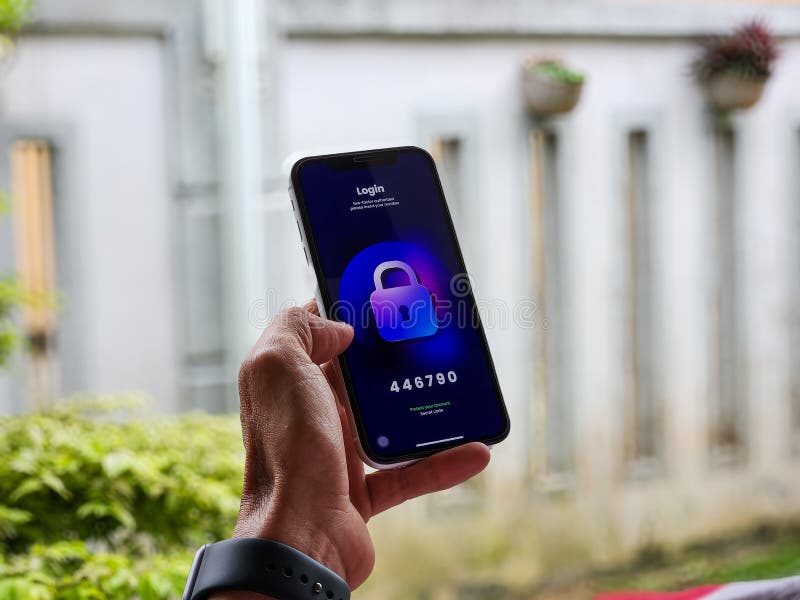 Mobile Security Authentication Using Two Factor Authorization Concept Stock Photo - Image of ...