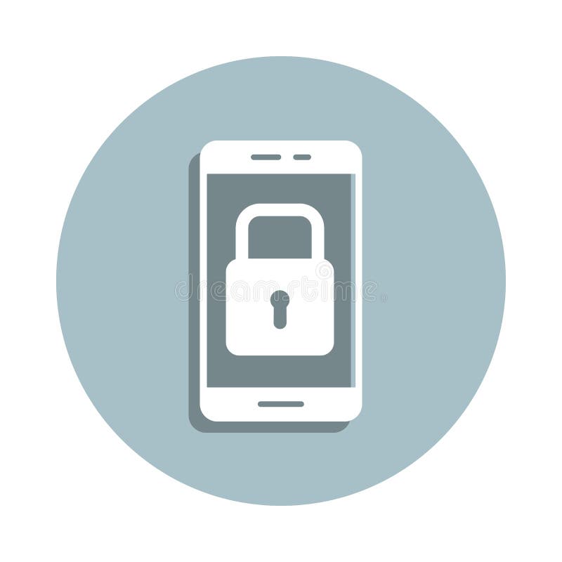 Mobile, Security Badge Icon. Simple Glyph, Flat Vector of Gdpr Icons ...