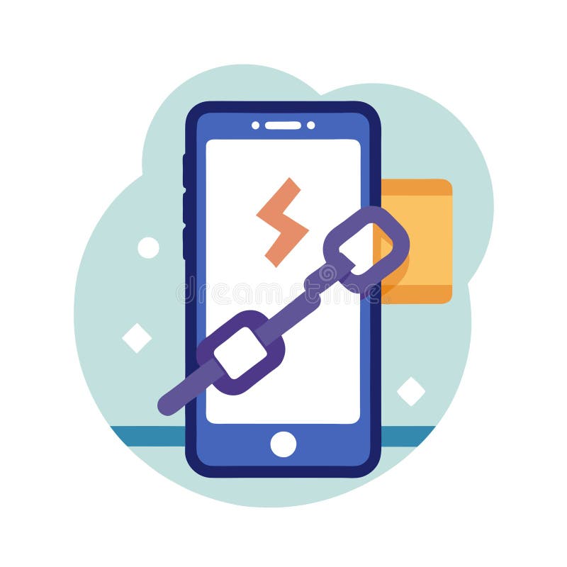 Mobile Security Concept: Smartphone with Chain, Protection and Safety ...