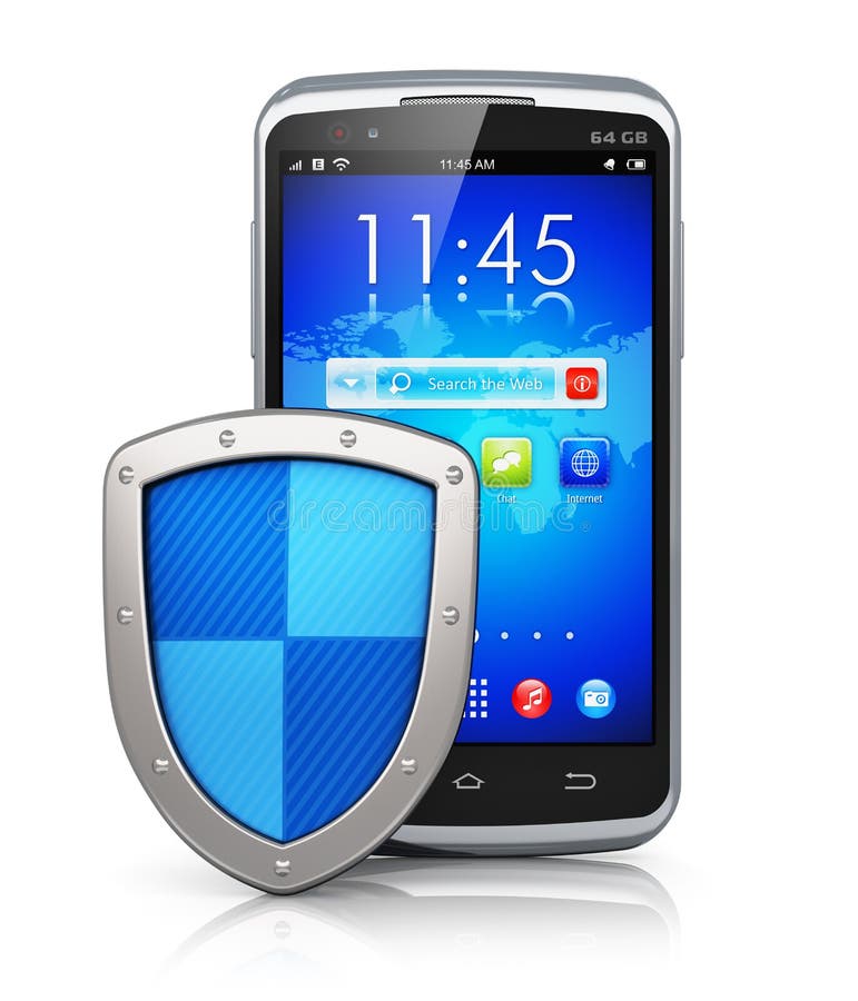 Smartphone Security Shield Stock Illustrations – 19,326 Smartphone ...