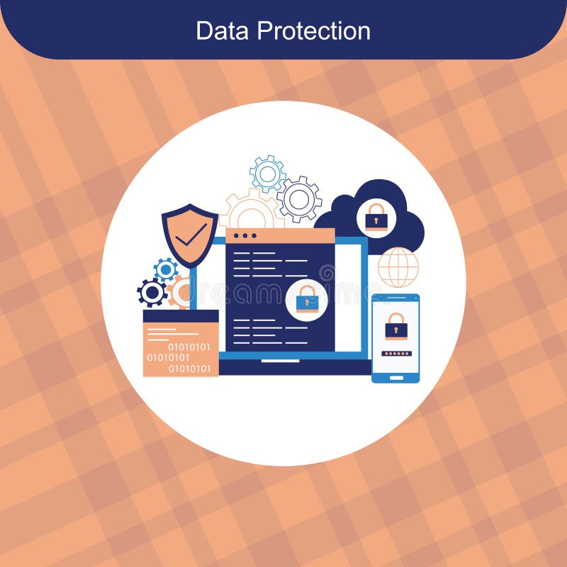 Mobile Security, Data Protection Concept. Hand Holding Smartphone ...