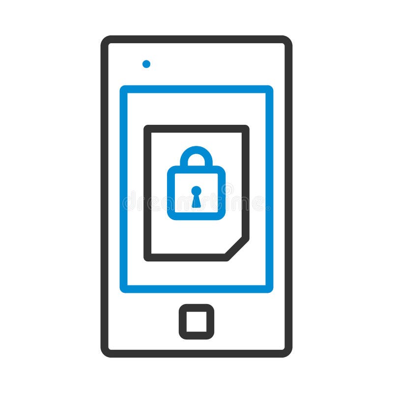 Mobile Security Icon stock vector. Illustration of protect - 244226541