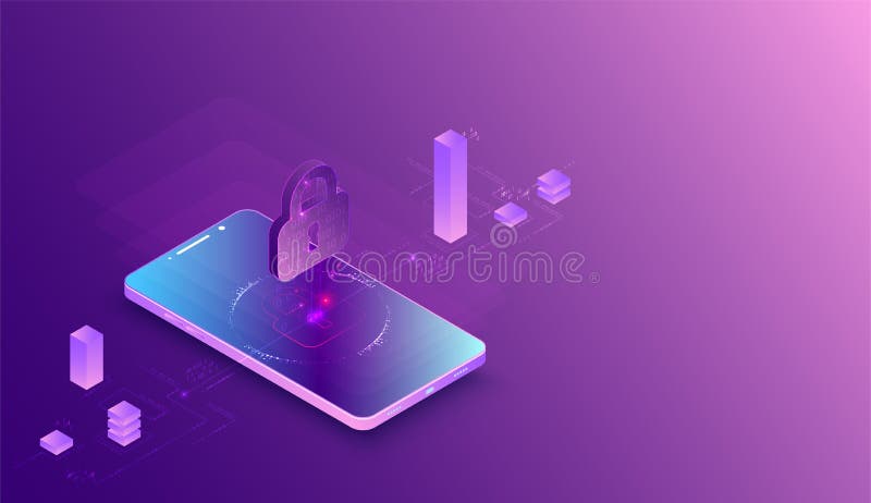 Mobile Security Protection. Vector Illustration Stock Vector ...