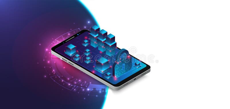 Mobile Security Protection. Vector Illustration Stock Vector ...