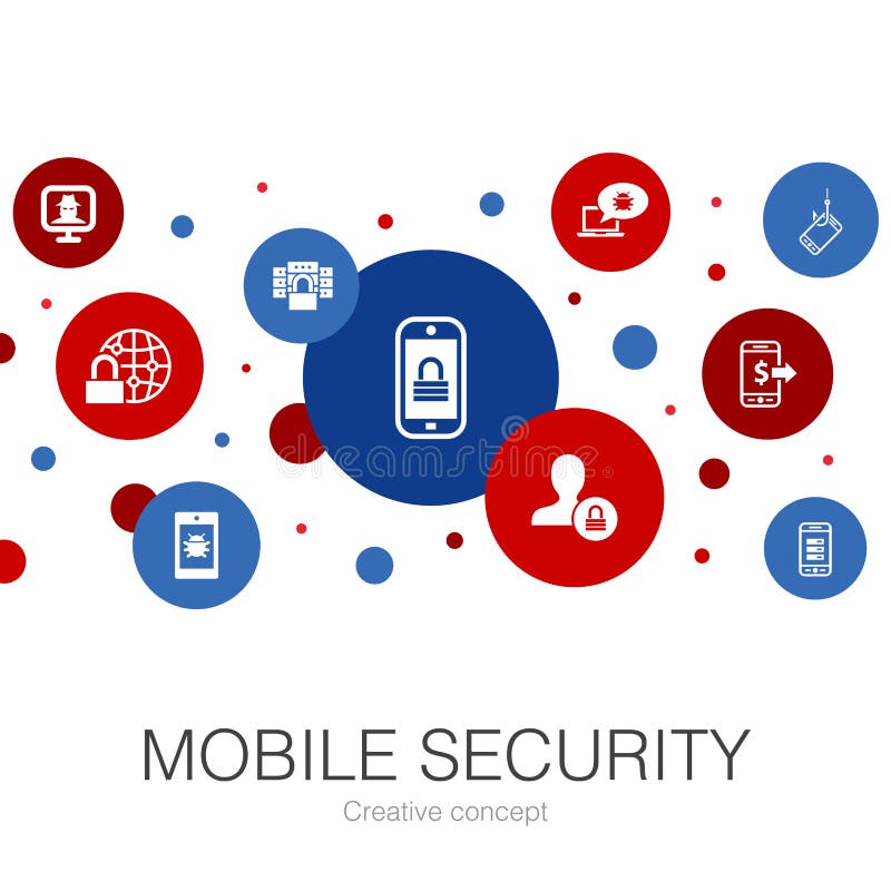 Mobile Security Presentation Template Stock Vector - Illustration of ...