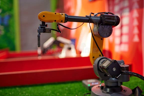 Mobile Self-propelled Robot. Mobile Crawler Robot with Arm Manipulator ...