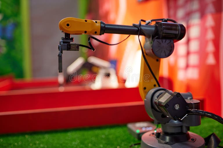 Mobile Self-propelled Robot. Mobile Crawler Robot with Arm Manipulator ...