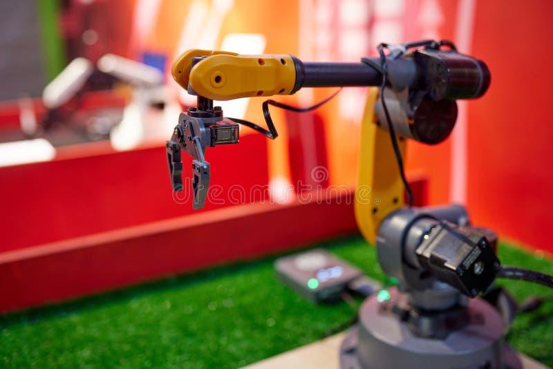 Mobile Self-propelled Robot. Mobile Crawler Robot with Arm Manipulator ...