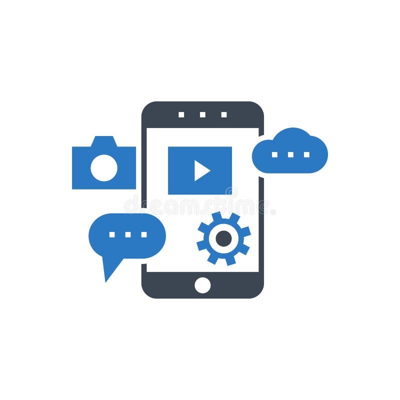 Mobile SEO Vector Glyph Icon Stock Vector - Illustration of advertising ...