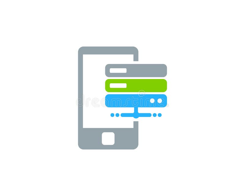 Mobile Server Logo Icon Design Stock Vector - Illustration of gadget ...
