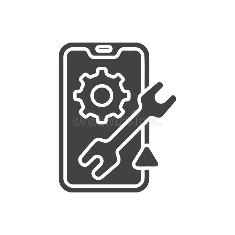 Mobile Setting Icon Group Symbol or Sign Vector Stock Illustration ...