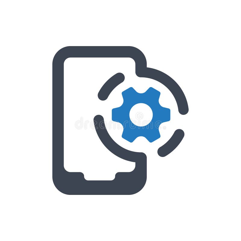 Mobile setting icon stock vector. Illustration of gear - 262611468
