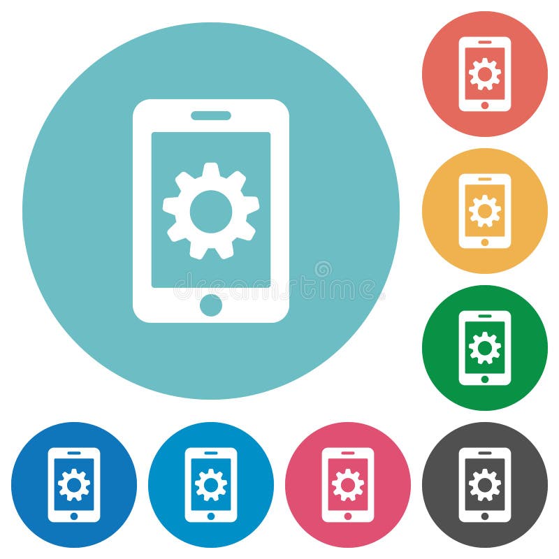 Mobile Device Settings Icons Stock Vector - Illustration of micro ...