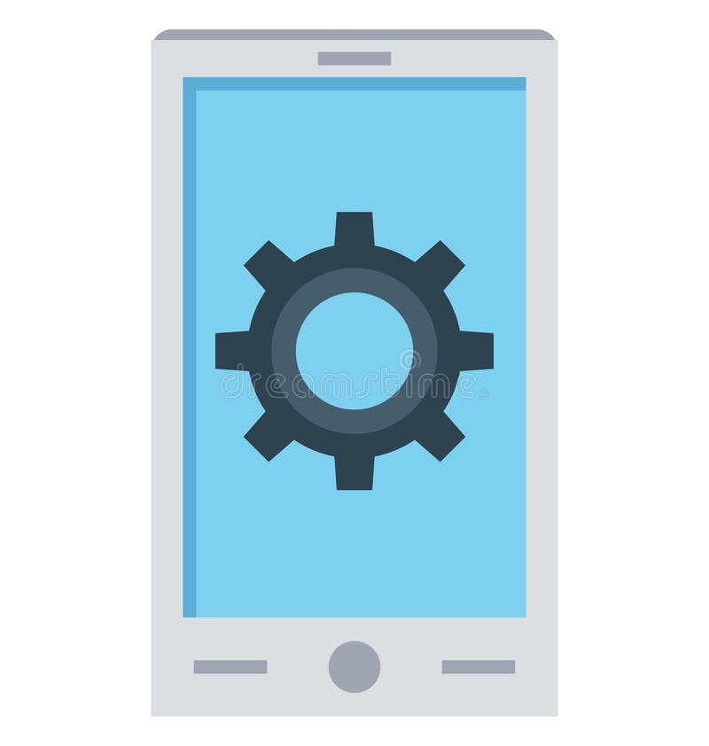 Mobile Settings, Mobile Preferences, Isolated Vector Icons that Can Be ...