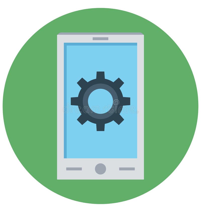 Mobile Settings, Mobile Preferences, Isolated Vector Icons that Can Be ...