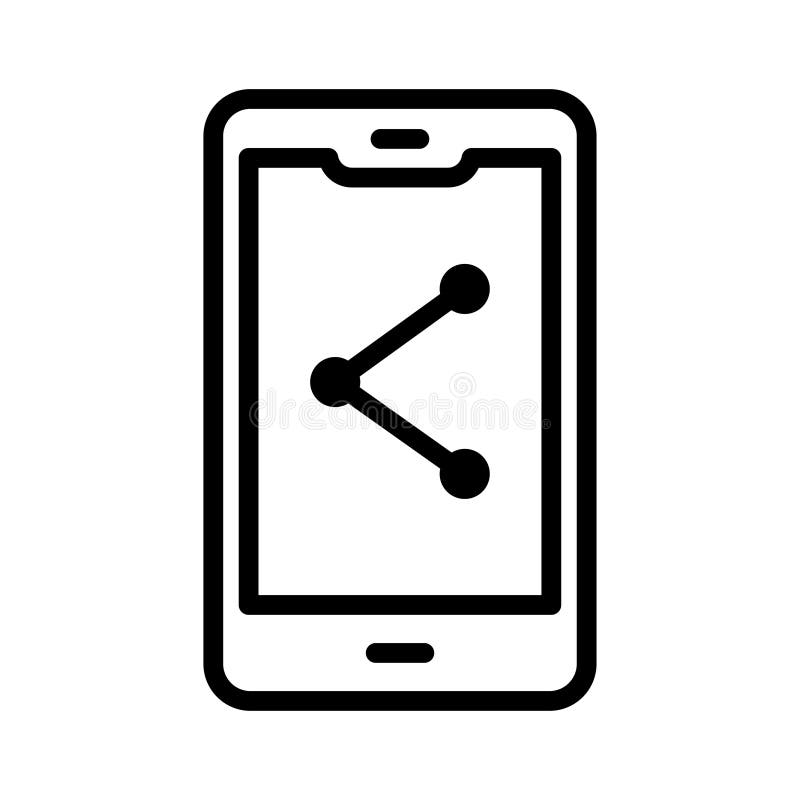 Mobile Share icon stock vector. Illustration of symbol - 225662451