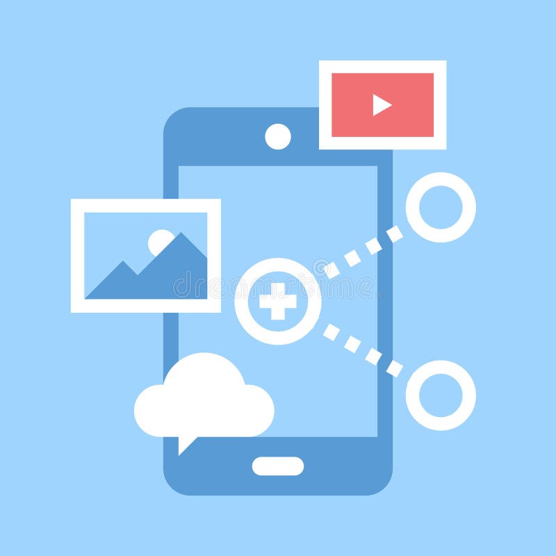 Mobile Share Vector Illustration Concept Stock Illustration ...