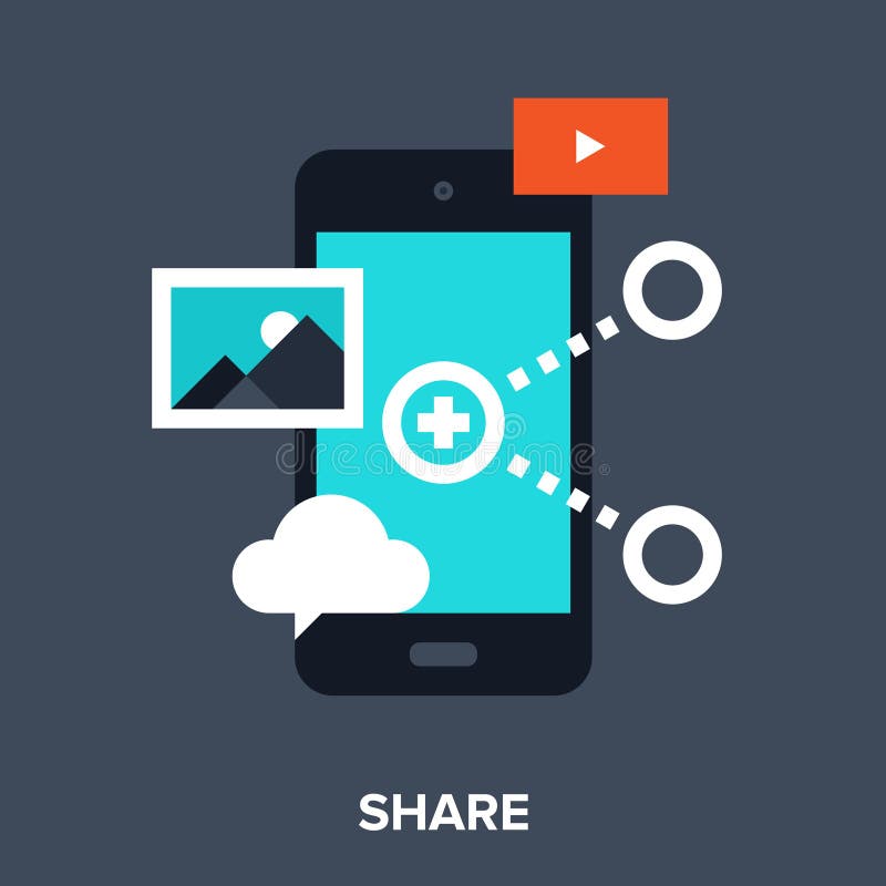 Mobile Share Vector Illustration Concept Stock Illustration ...