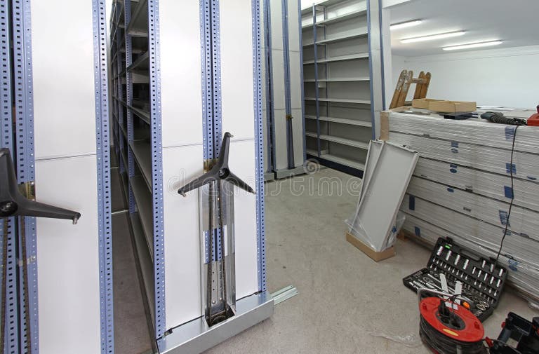Mobile Shelves Construction Site Stock Photo - Image of modern, mobile ...