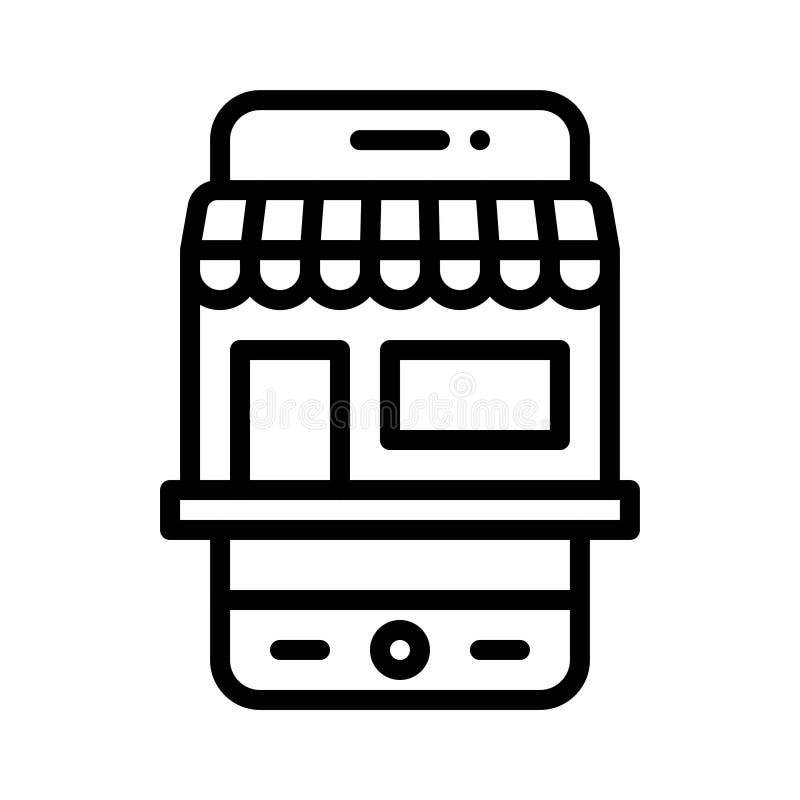 Mobile Shopping App Icon, Mobile Application Vector Illustration Stock ...