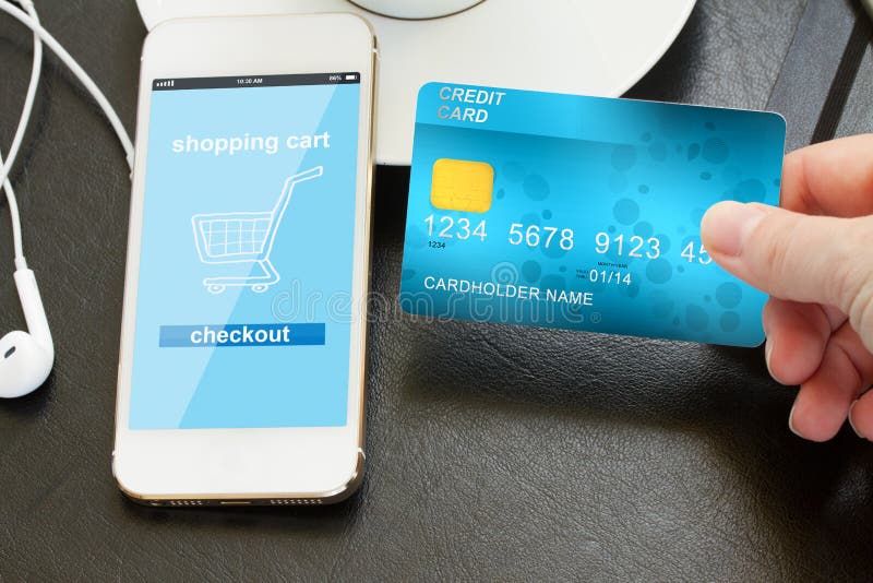 Mobile shopping concept stock image. Image of cart, concept - 39775747