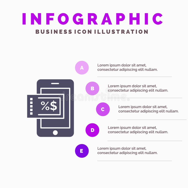 Mobile, Shopping, Discount Infographics Presentation Template. 5 Steps ...