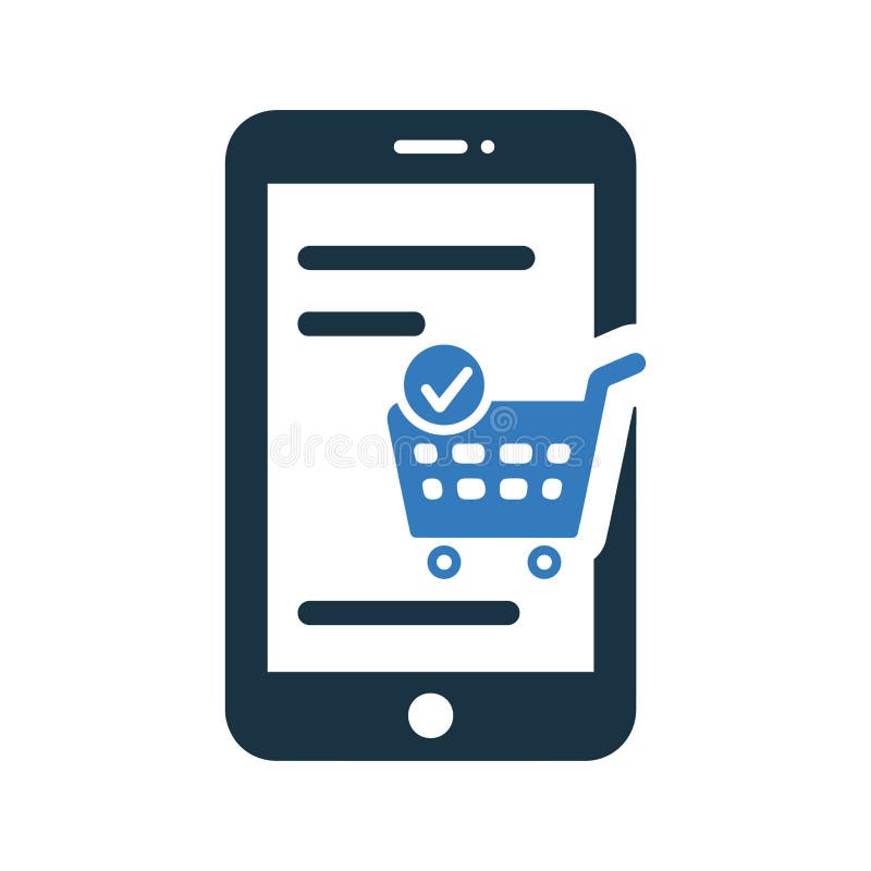 Mobile Shopping Icon / Vector Graphics Stock Vector - Illustration of ...
