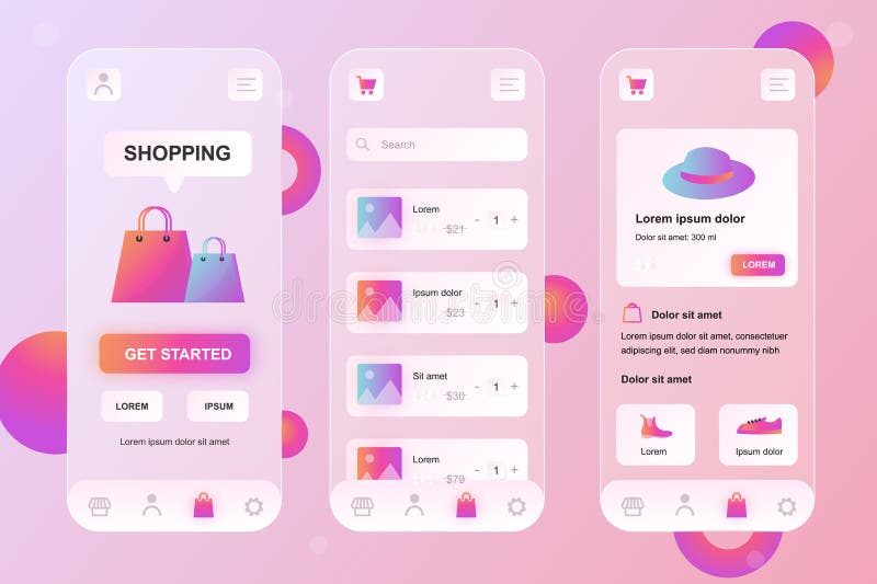 Neumorphic Dashboard UI Kit. Admin Panel Stock Vector - Illustration of finance, saas: 186880161