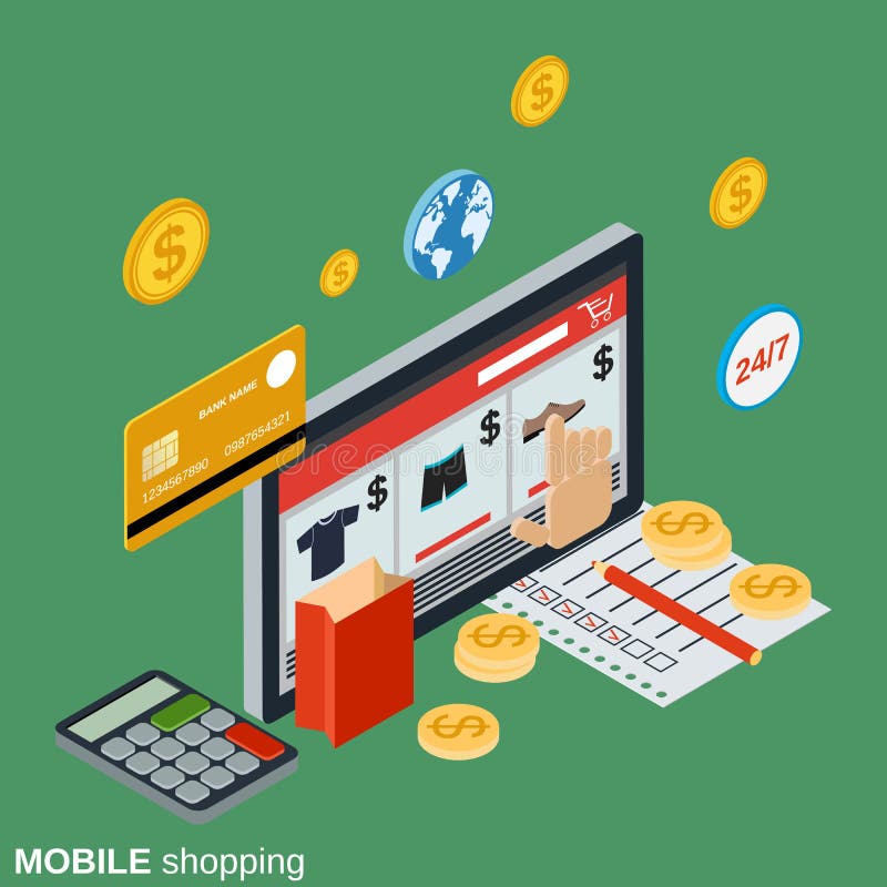 Mobile trade stock illustration. Illustration of japan - 34571303