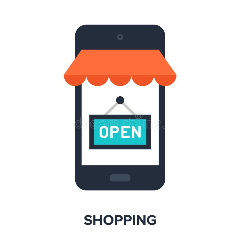 Mobile Shopping Vector Illustration Concept Stock Illustration ...