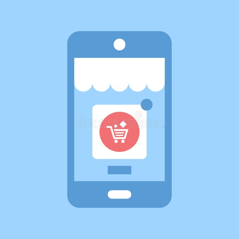 Mobile Shopping Vector Illustration Concept Stock Vector - Illustration ...