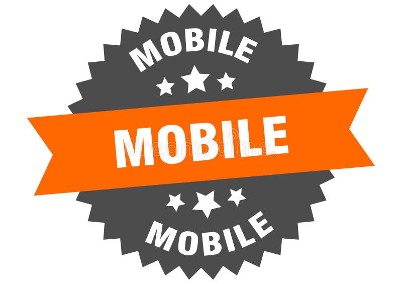 Mobile Sign. Mobile Circular Band Label. Mobile Sticker Stock Vector ...