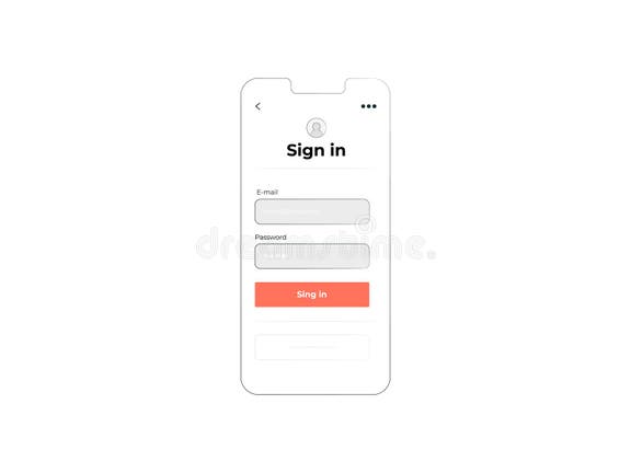 Mobile Sign in Login UI Concept Vector Stock Vector - Illustration of ...