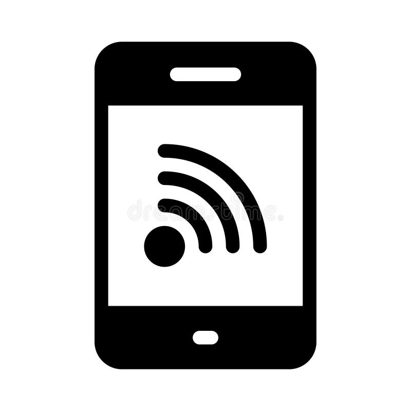 Mobile Signal Glyph Color Flat Vector Icon Stock Vector - Illustration ...