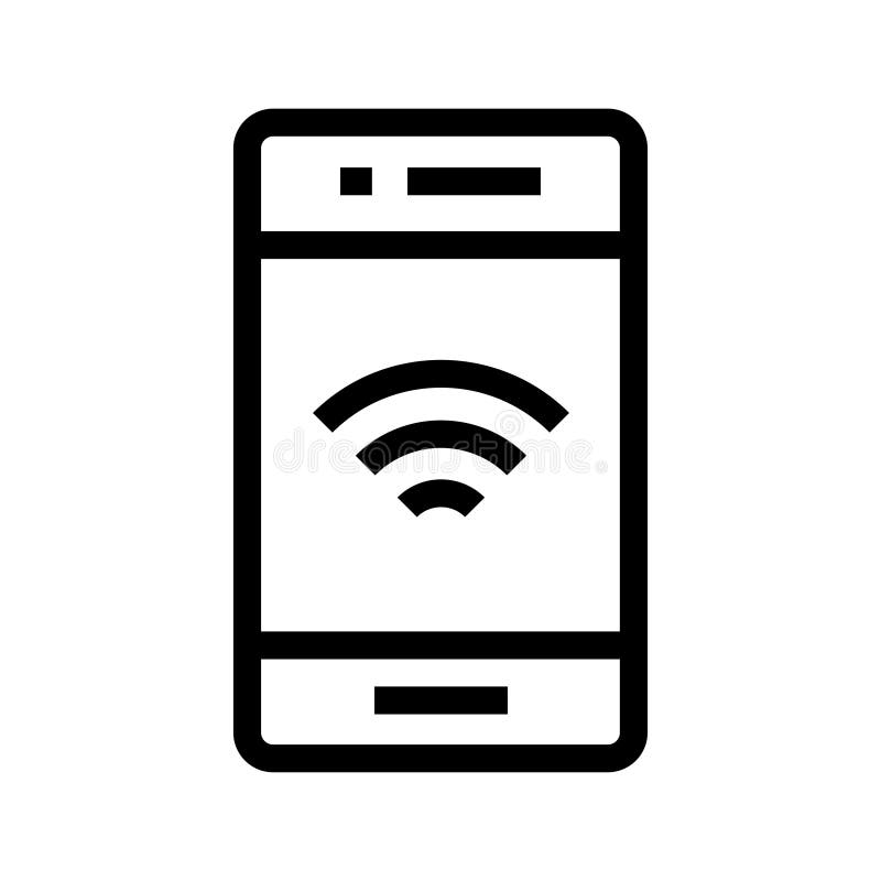 Mobile Signal Glyph Color Flat Vector Icon Stock Vector - Illustration ...