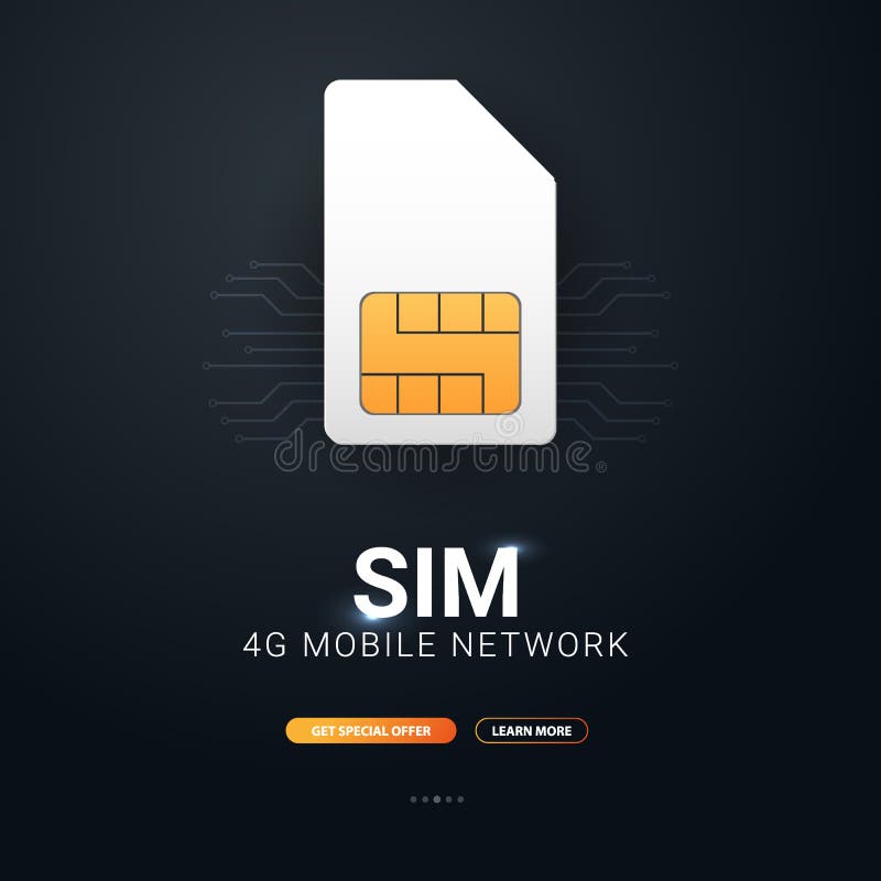 Mobile Sim Card. Mobile Network. Technology Concept. Vector ...