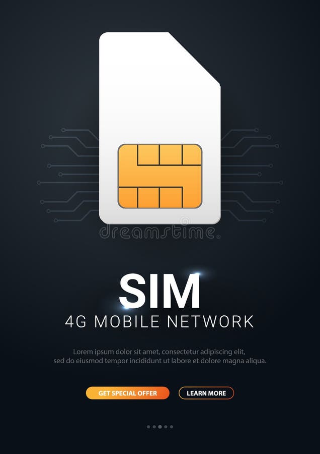 Mobile Sim Card. Mobile Network. Technology Concept. Vector ...