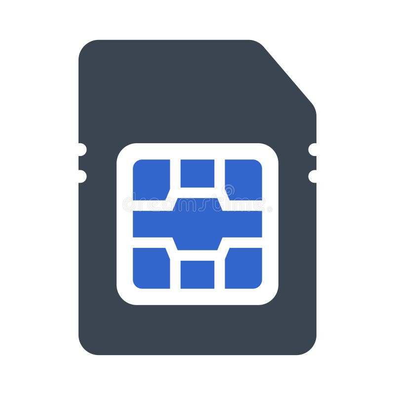 Mobile Sim icon stock vector. Illustration of icon, card - 270349129