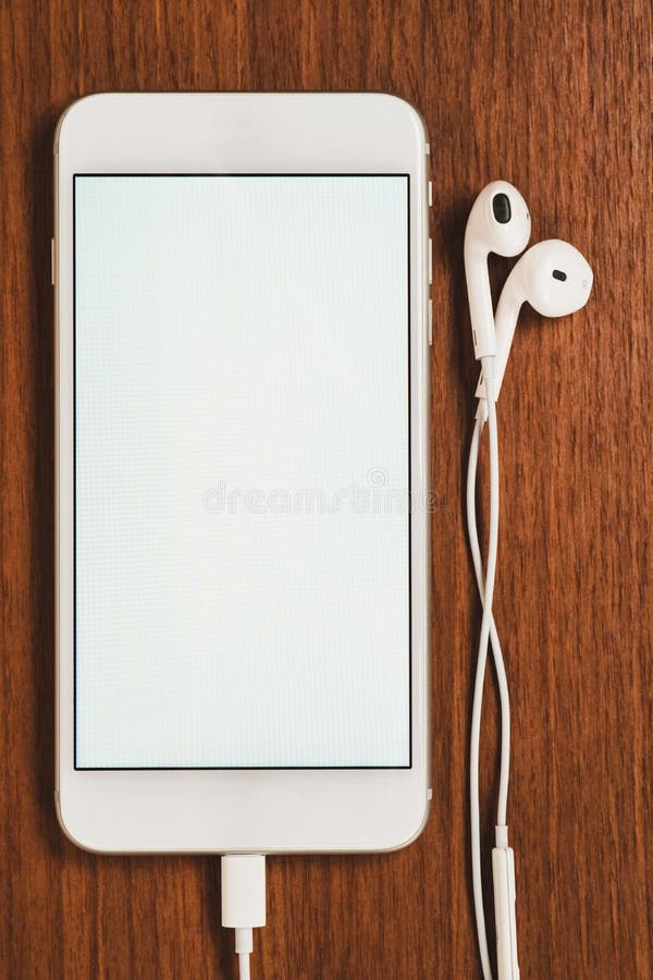 Mobile Smart Phone Blank Screen White Concept Electronic Device Stock ...