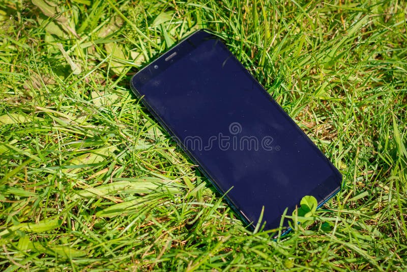 Use of Mobile Phone in Trendy Neon Lights. Creative Vivid Color of ...