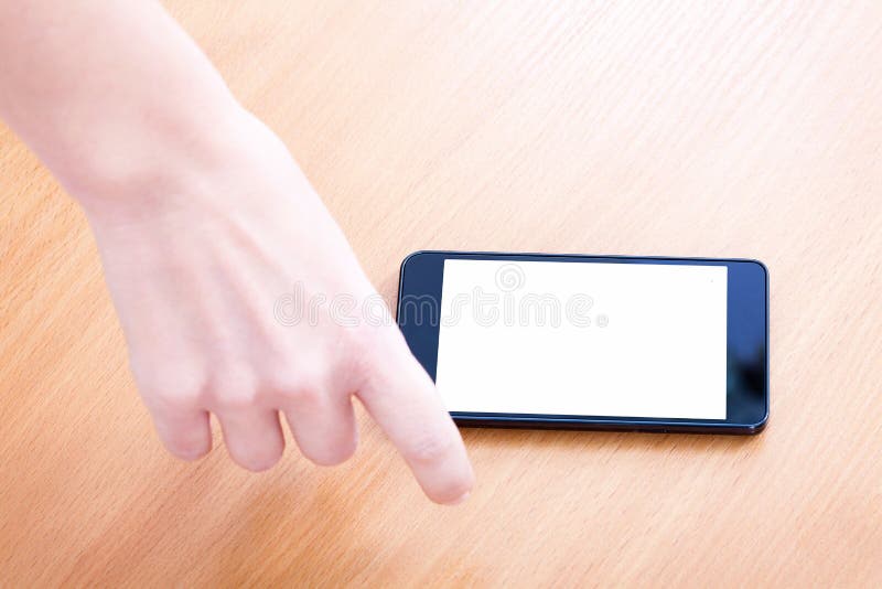 Mobile Smart Phone and Hand Stock Image - Image of medium, phone: 27990675