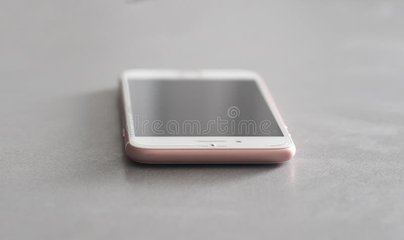 Mobile Smart Phone on the Table Stock Image - Image of cellular ...