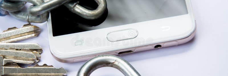 Mobile Smart Phone Unlock Lock Close Up View Stock Photo - Image of ...