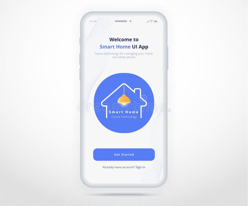 Smartphone Smart Home Welcome Controlled App UX UI, IOT Internet of ...