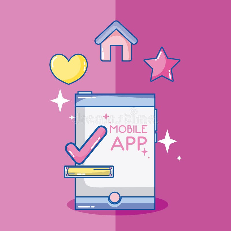 Mobile app technology stock vector. Illustration of concept - 118420334