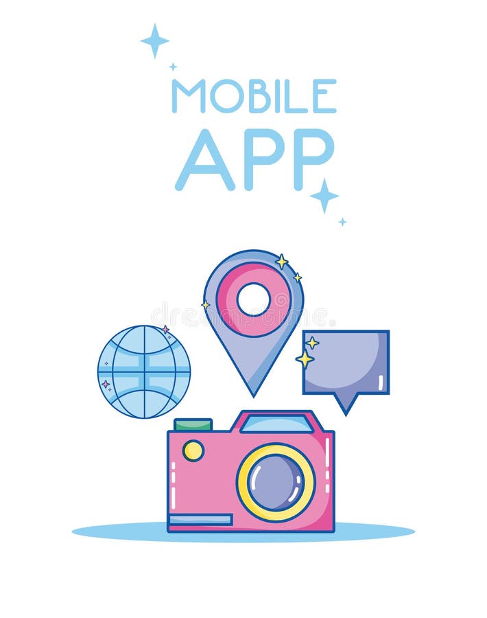 Mobile app technology stock vector. Illustration of bubble - 118420954