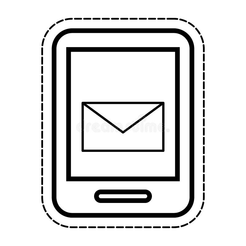 Mobile smartphone email stock vector. Illustration of mobile - 80861002