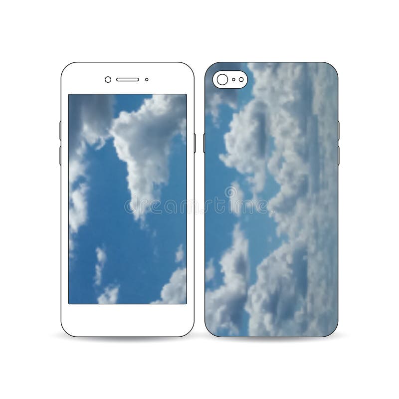 Mobile Smartphone with an Example of the Screen and Cover Design ...